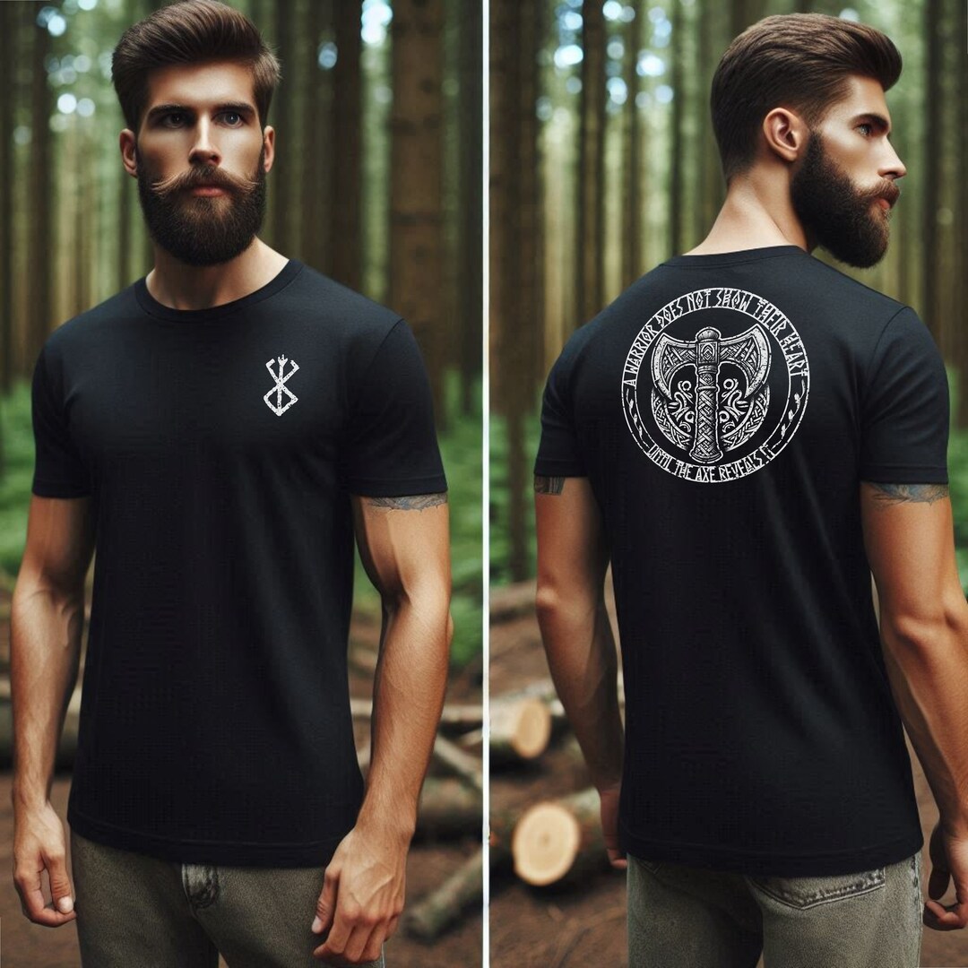 Celtic Knot Black Shirt / Unisex Axe and Shield Tee / Floki Quote ...