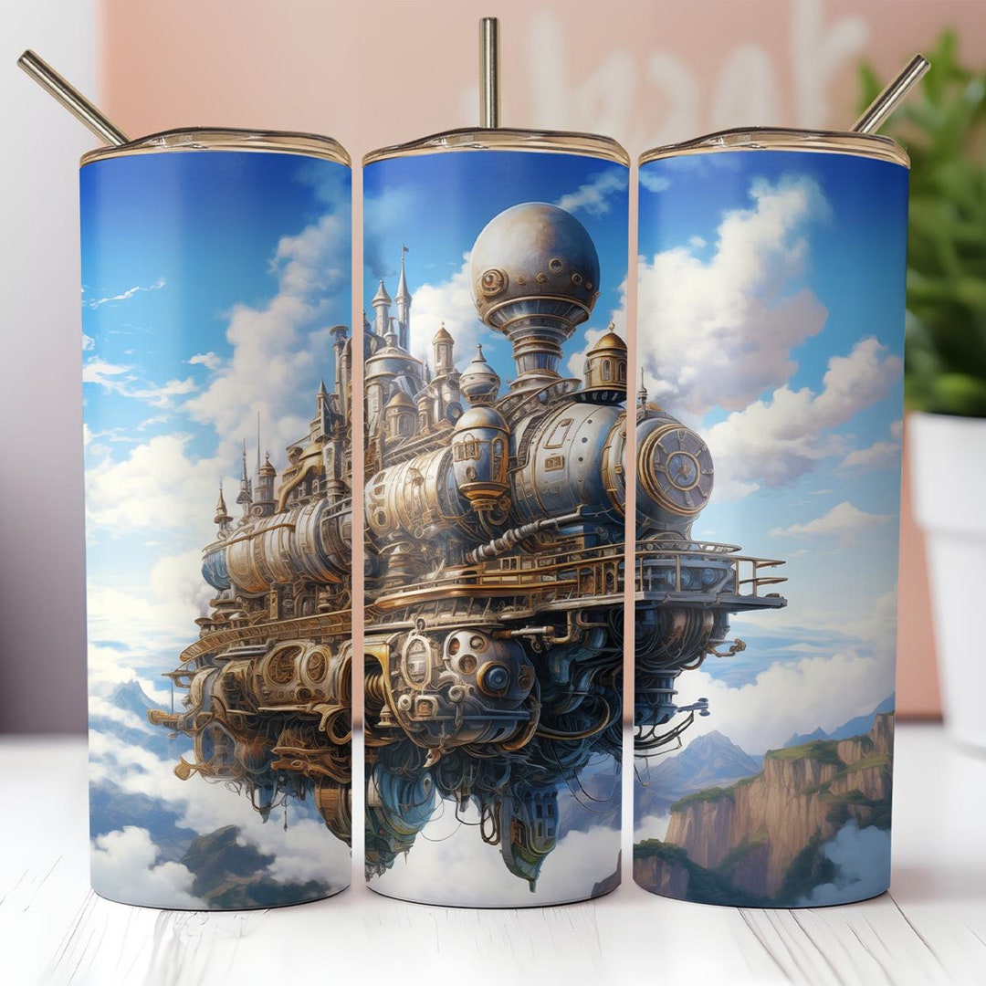 Flying Steam Engine, 20 Oz Skinny Tumbler Wrap, Digital Download ...