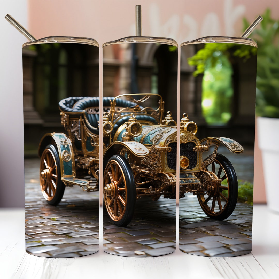 Steampunk Car 3, 20oz Skinny Wrap, Digital Download, Antique Automobile ...