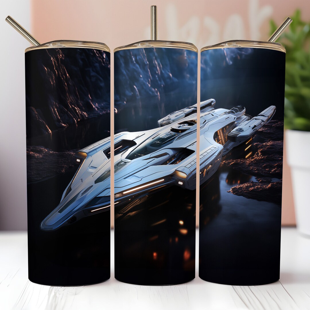 Sci-fi Spaceship Tumbler Wrap: Quantum Voyager 20oz (digital Download ...