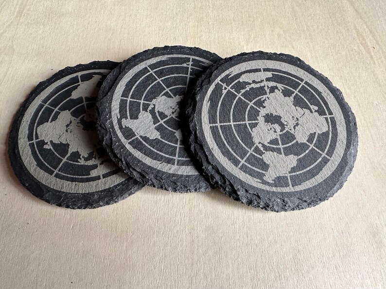 Flat Earth Coasters - Etsy