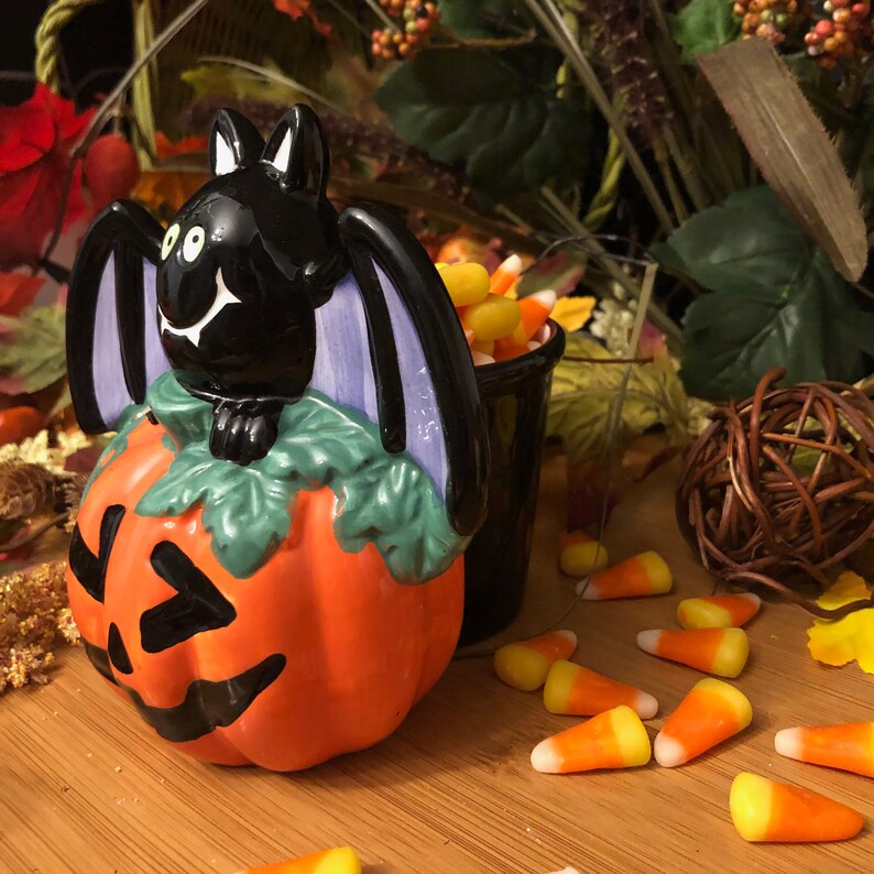 Batty the Halloween Bat and Candy Holder - Etsy
