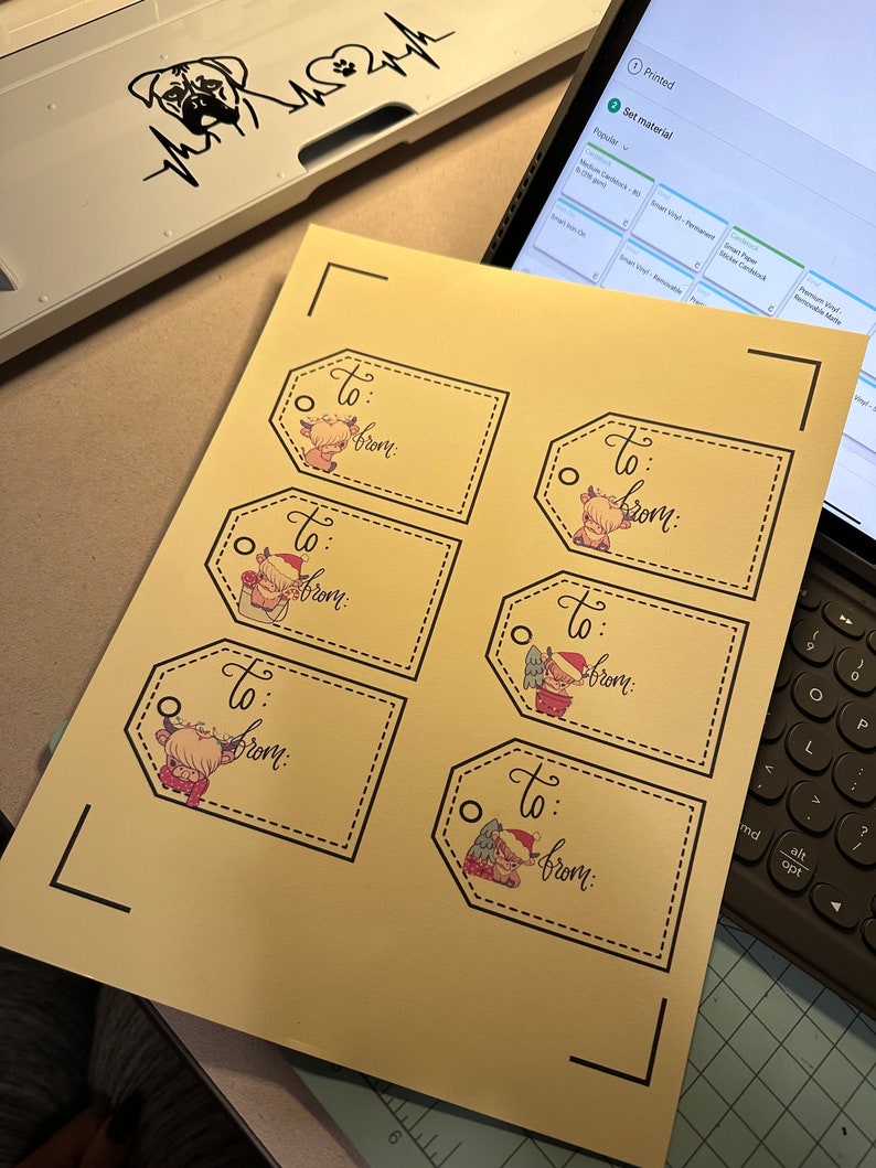 Highland Cow Printable, Gift Tag Download - Etsy