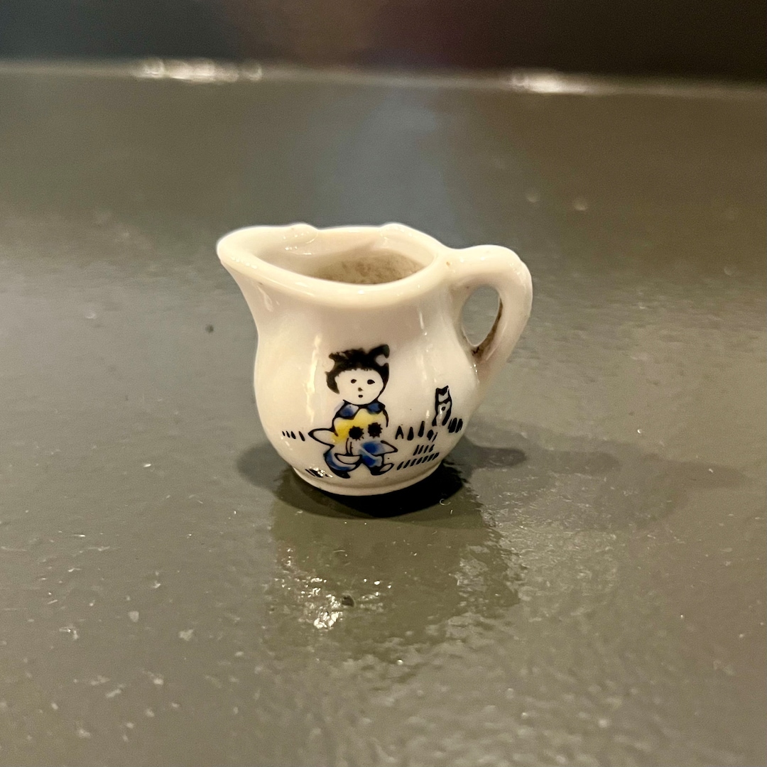 Childs Mini Creamer, Tea Set Miniature Doll Dishes Vintage Little Girl ...