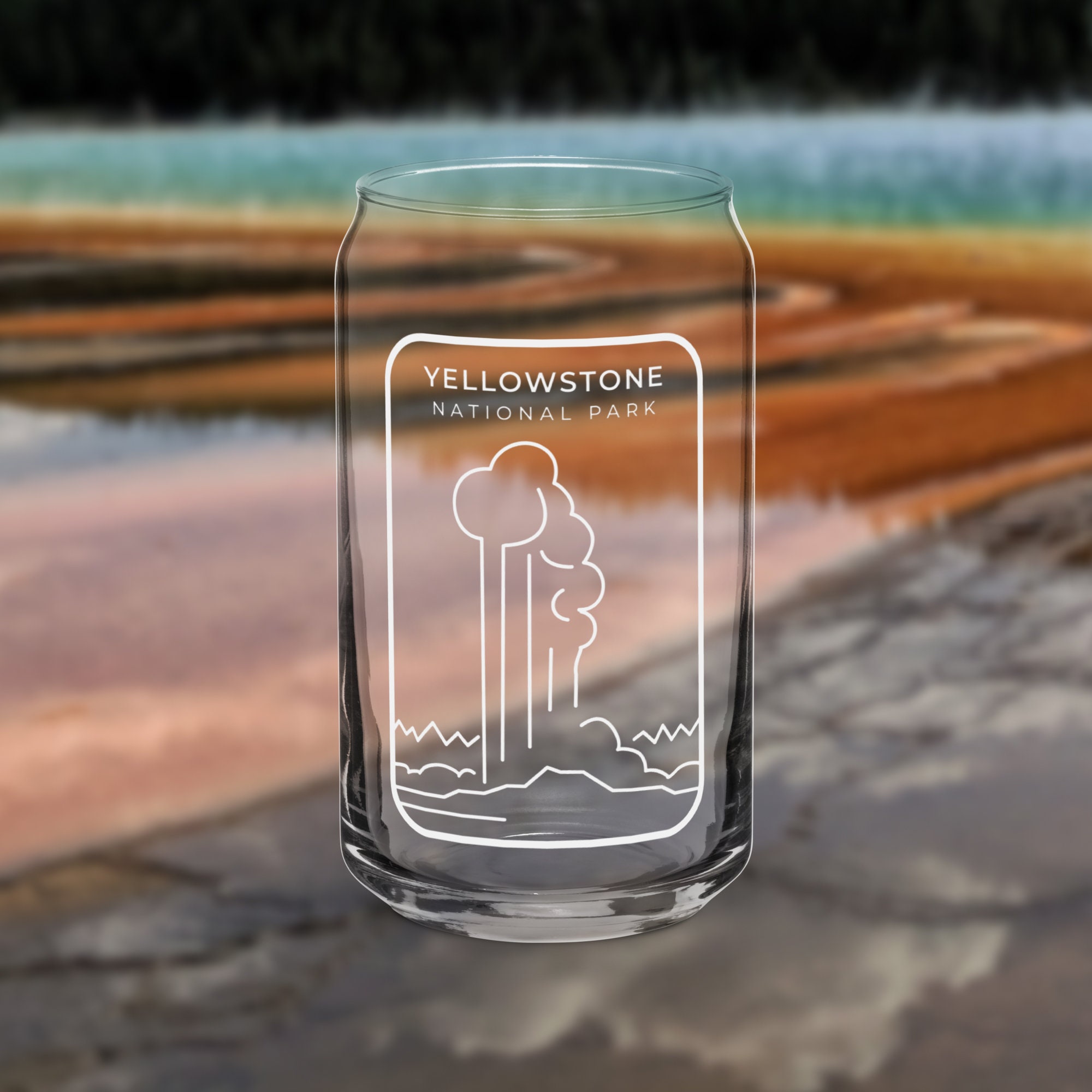 National Park Beer Glass - Yellowstone - Etsy