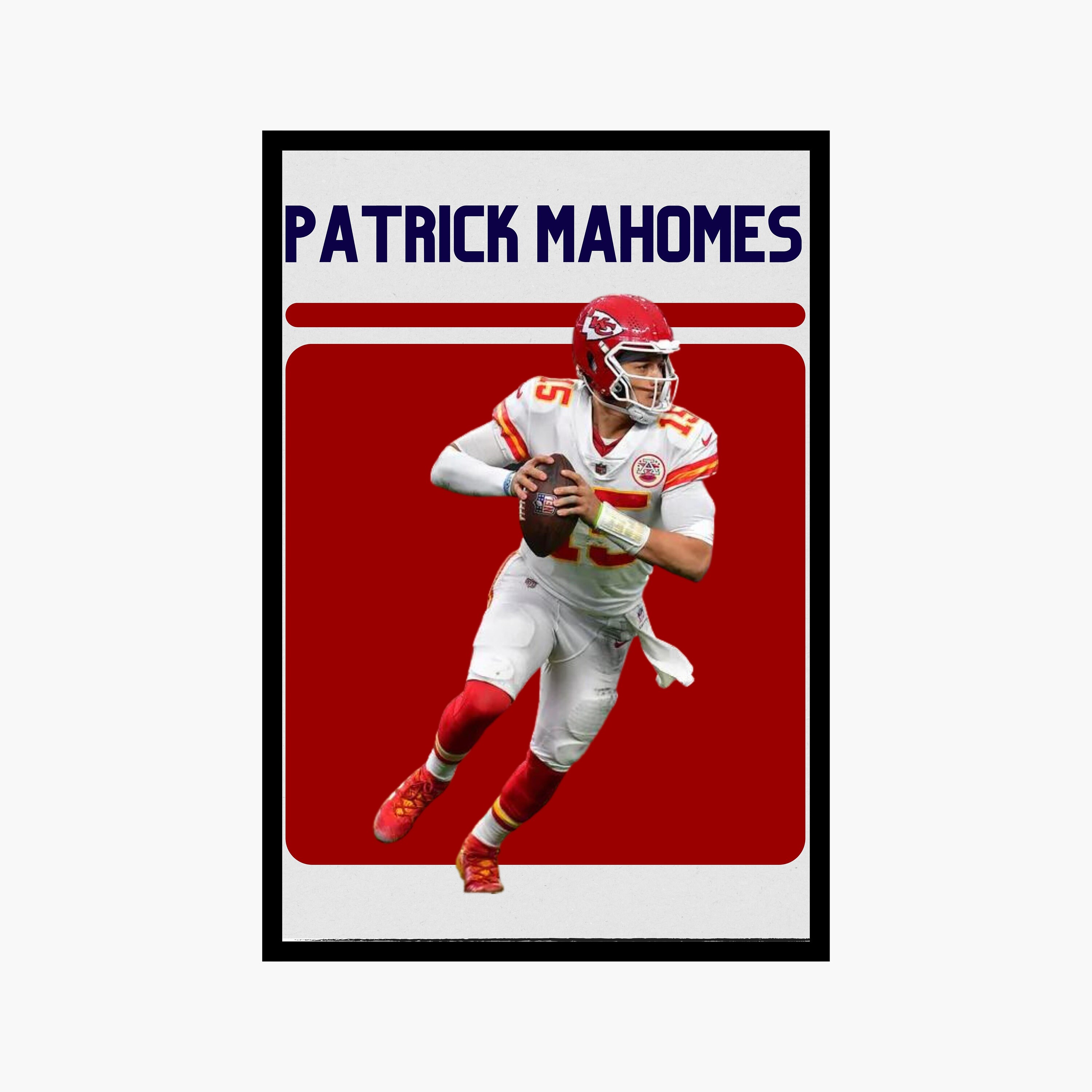 Patrick Mahomes Poster, Kansas City Chiefs Poster, Gift for Boyfriend ...
