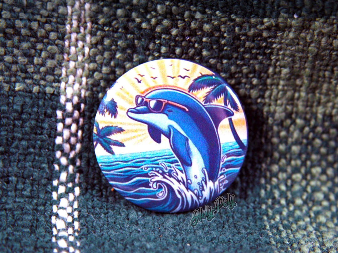 Dolphin 1 Pinback Button - Etsy