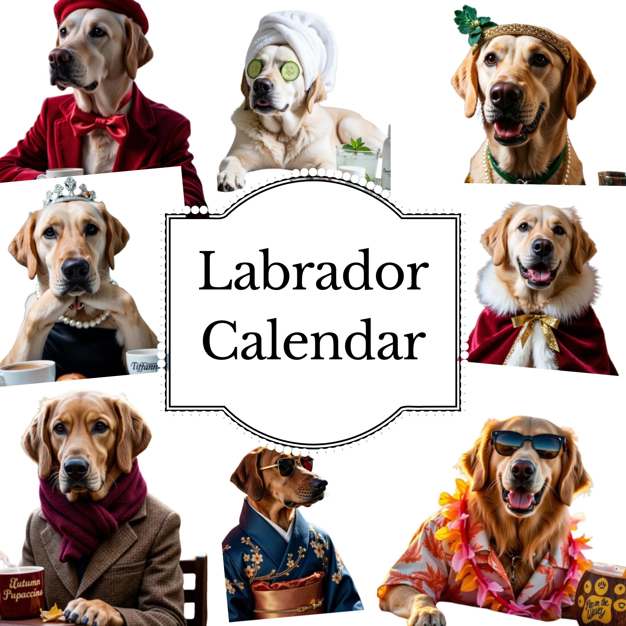 2025 Labrador Printable Calendar// Labrador Calendar// Labrador ...