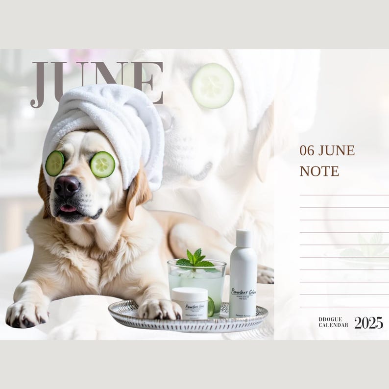 2025 Labrador Printable Calendar// Labrador Calendar// Labrador ...