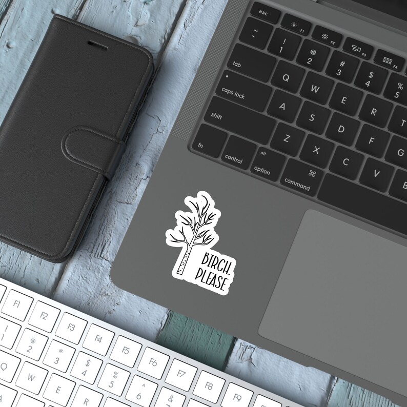 Funny Birch, Please Die-cut Vinyl Sticker | Great for Water Bottles ...