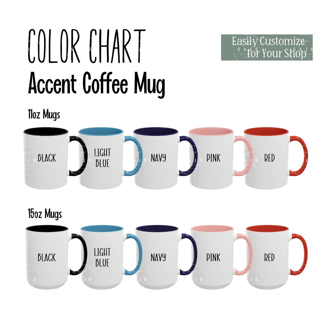 Accent Coffee Mug Color Chart | Showcase the Various Product Options ...