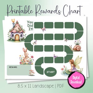 Printable Fairy Reward Chart | Instant Digital PDF Download | Print at ...