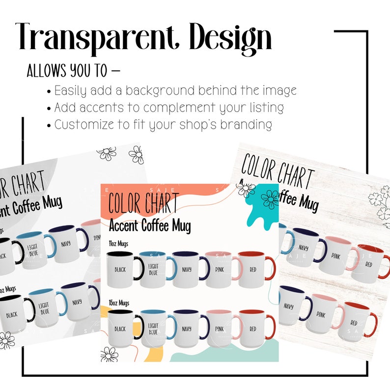 Accent Coffee Mug Color Chart | Showcase the Various Product Options ...