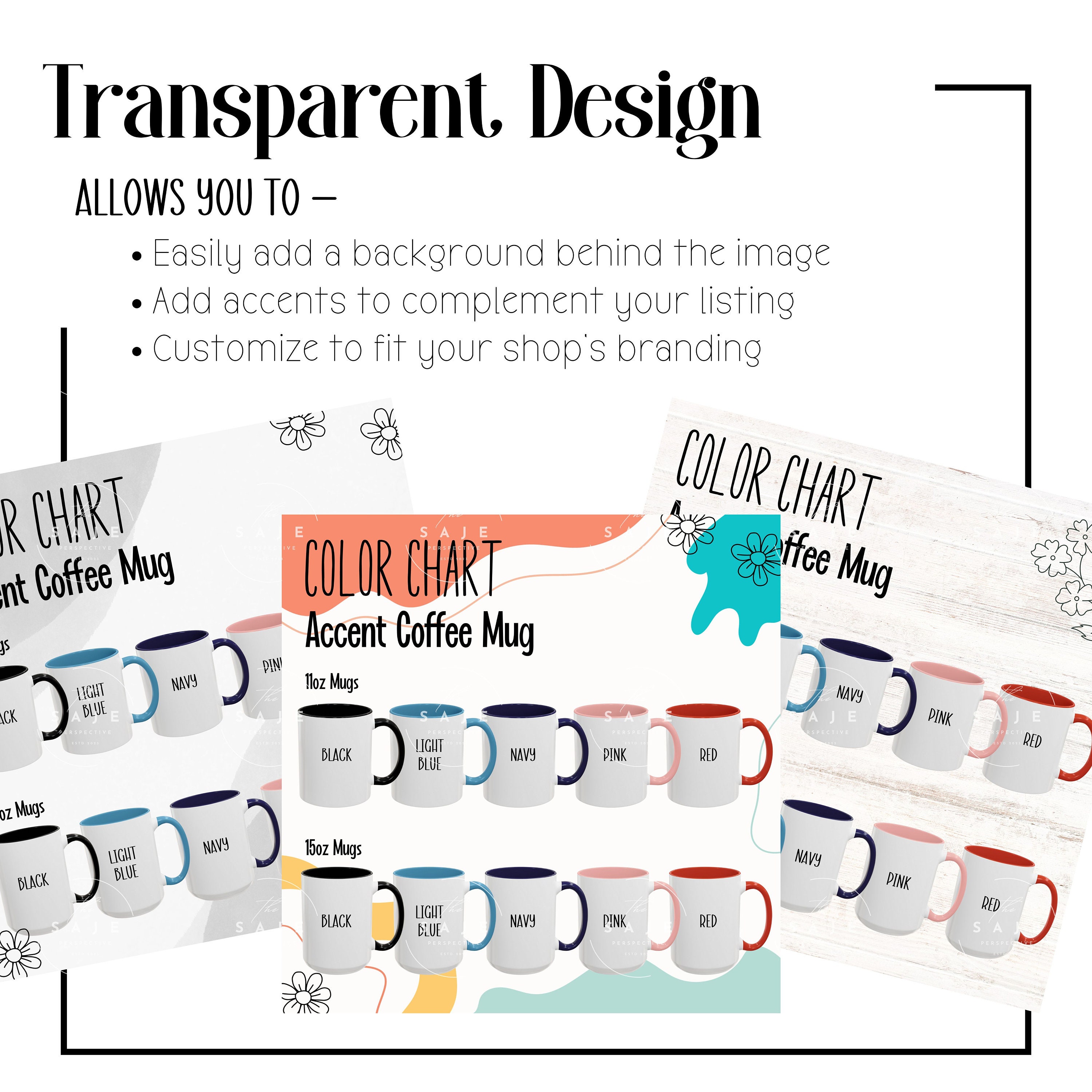 Accent Coffee Mug Color Chart | Showcase the Various Product Options ...