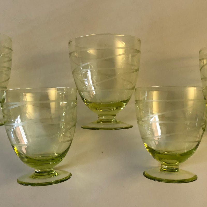 Green Glassware - Etsy