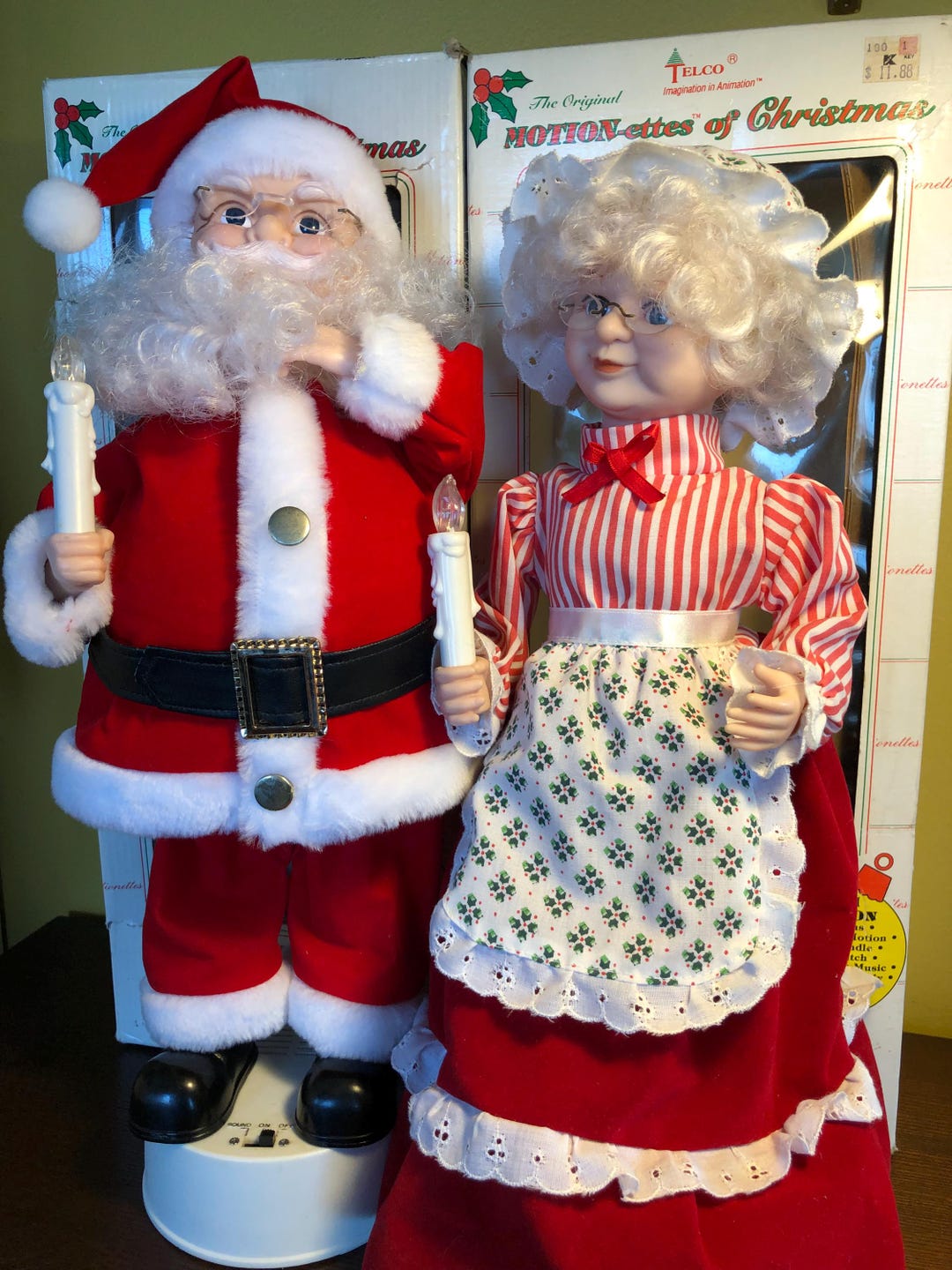1987 MR. and MRS. CLAUS Animated Musical Figures. Rare to Find Them ...