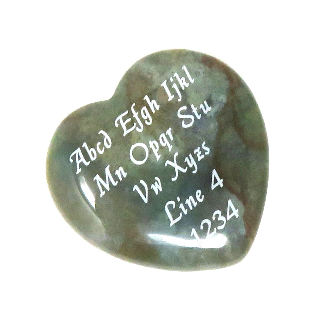 Indian Agate Stone Heart - 40mm or 1.57" Pocket Gift - Love ...