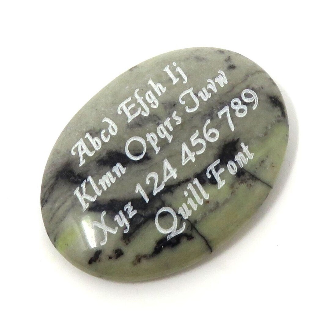 Picasso Marble Worry Stone - Custom Engraved - 40mm X 30mm or 1.5 ...