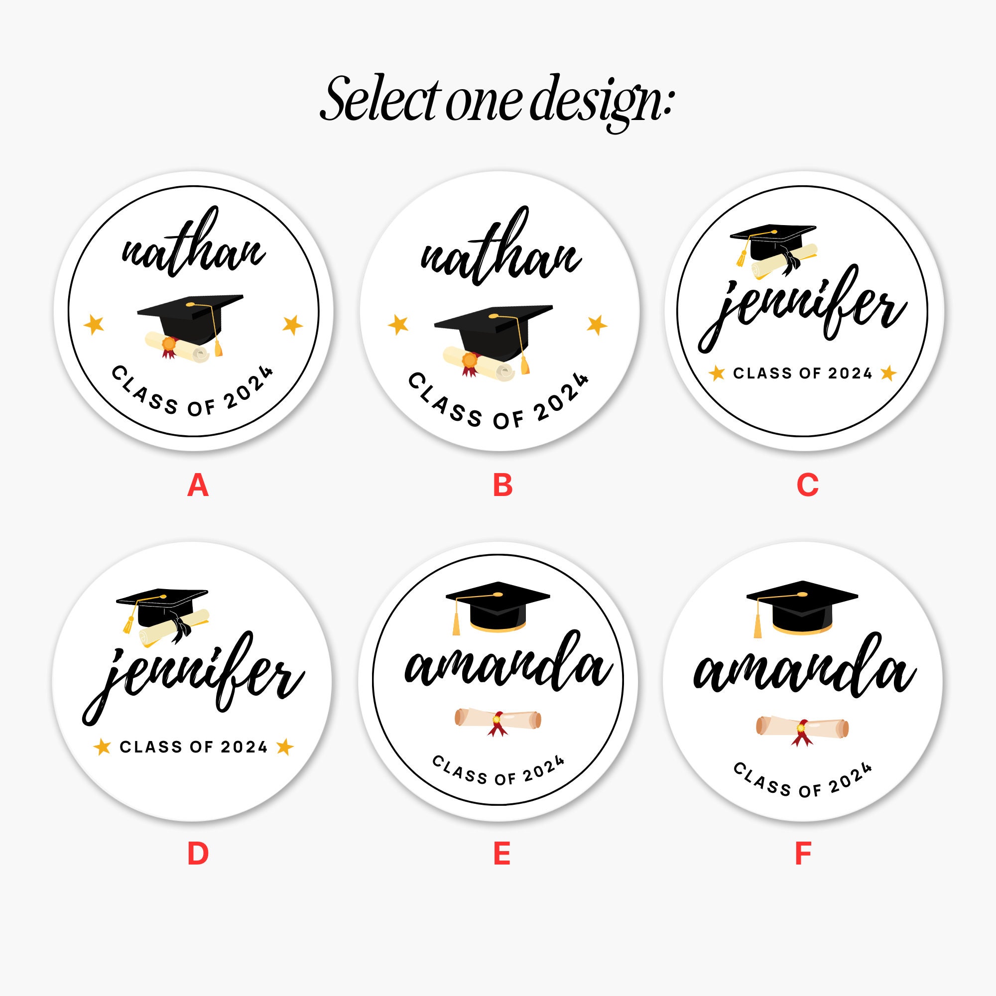 2025 Graduation Circle Stickers Party Favors Class of 2025 Decor High ...