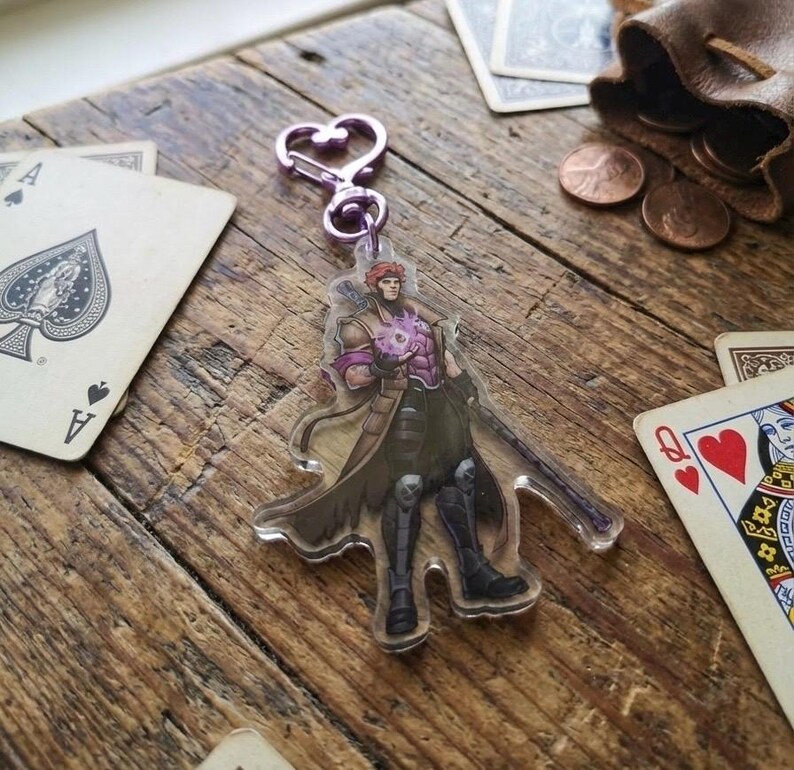 Gambit and Rogue Acrylic Keychain | X-men Fan Art Charm | Marvel Rivals ...
