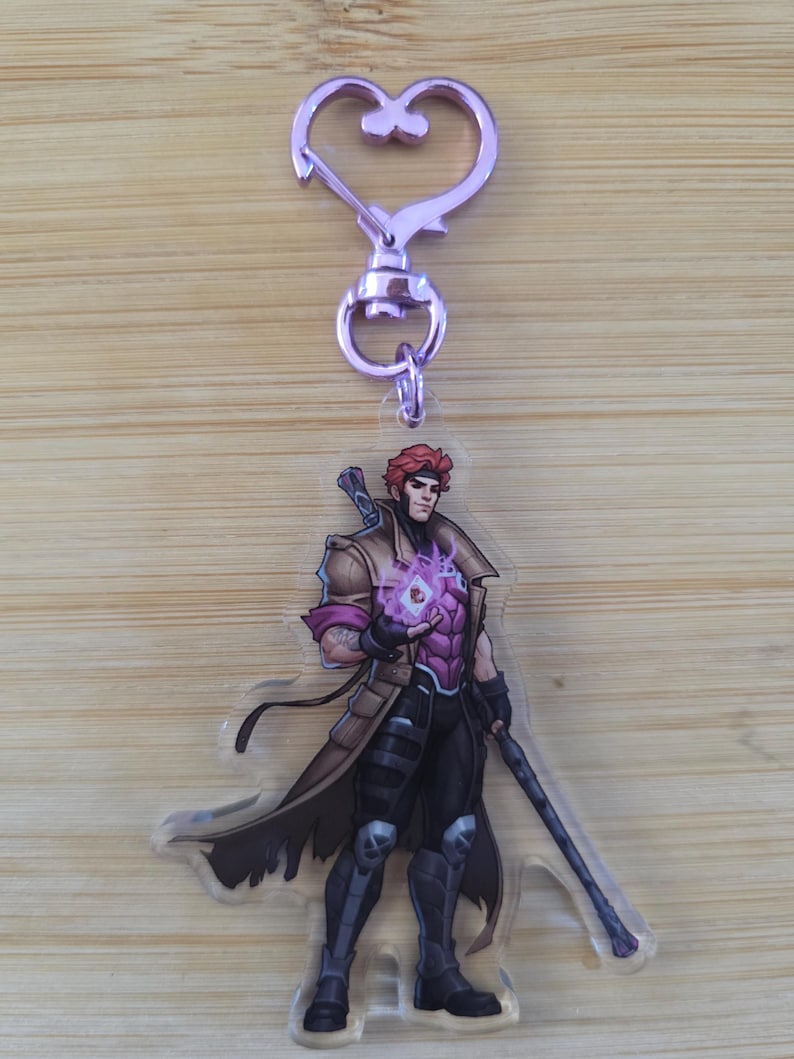 Gambit and Rogue Acrylic Keychain | X-men Fan Art Charm | Marvel Rivals ...