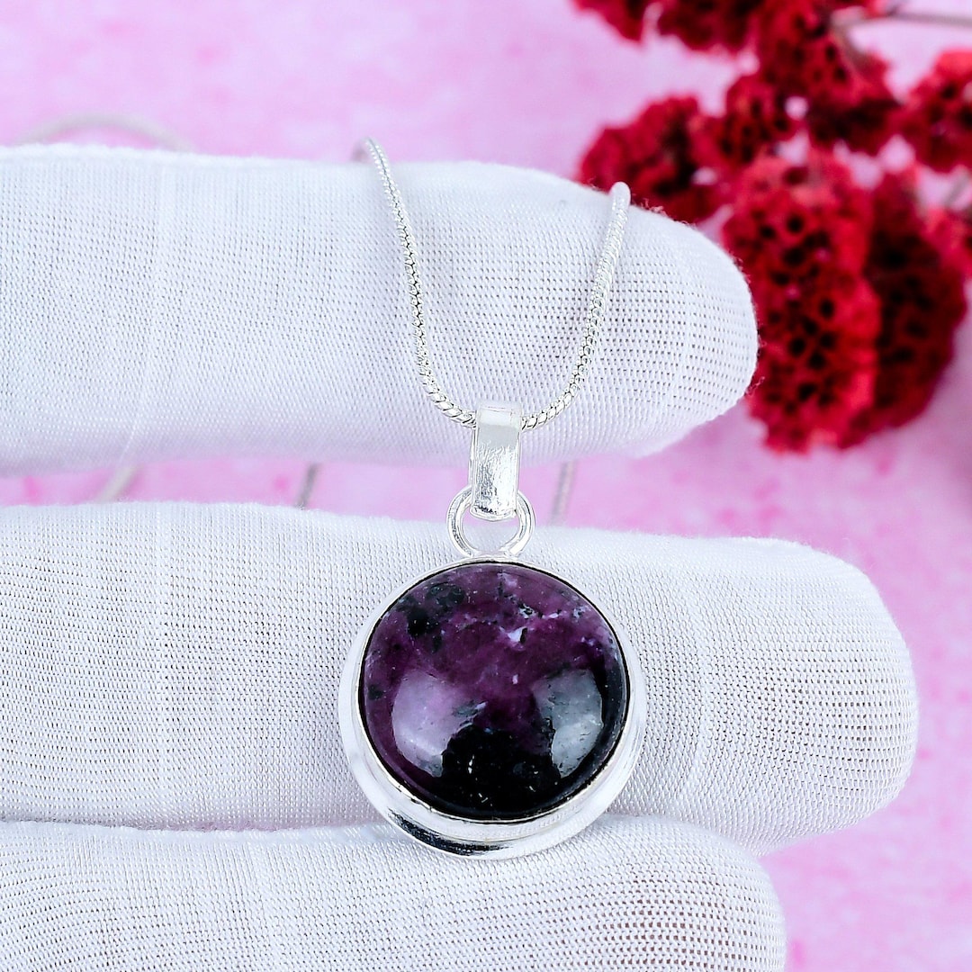 Ruby Zoisite Pendant, 925 Sterling Silver Pendant, Ruby Zoisite ...