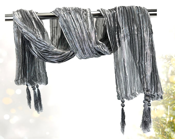 Silver Embroidered Dupatta - Etsy