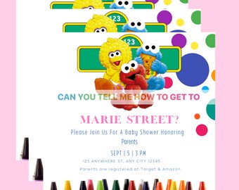 Sesame Street Baby Shower - Etsy UK