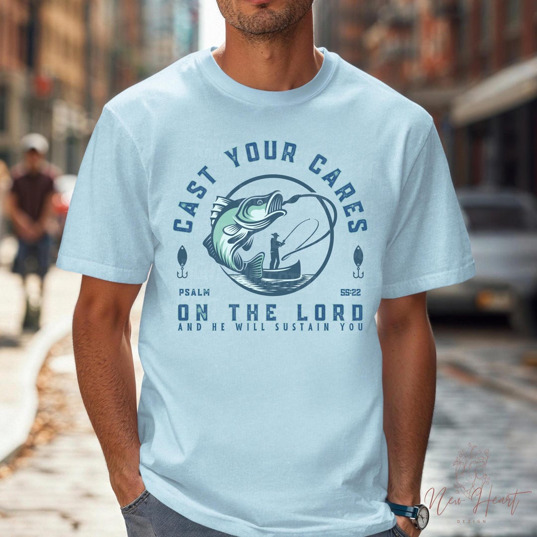 Cast Your Cares on the Lord, Psalm 55:22, Christian Fishing PNG ...