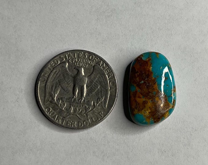 Beautiful Blue With Brown Matrix Turquoise Free Form Cabochon - Etsy