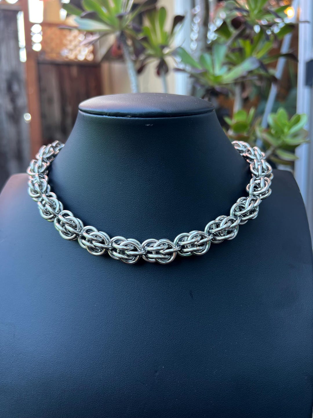 Mileena- Stainless Steel Chainmai Necklace - Etsy