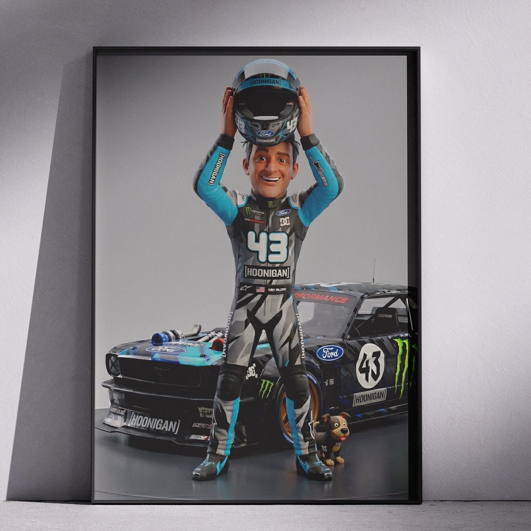 Ken Block and Hoonicorn | 3D Animation Art Print (digital Download ...