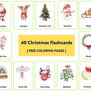 Christmas Flashcards | Printable Flashcards | Flashcards for Kids ...