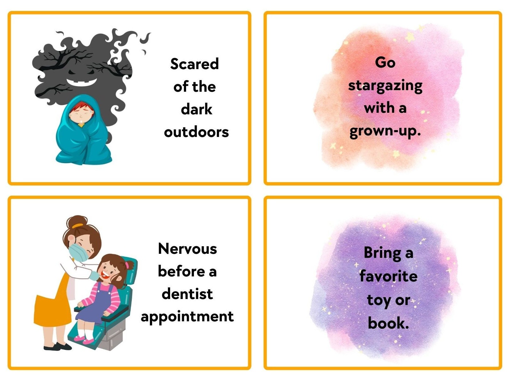 Calming Corner Cards | Anxiety Cards for Kids | Anxiety Flash Cards ...