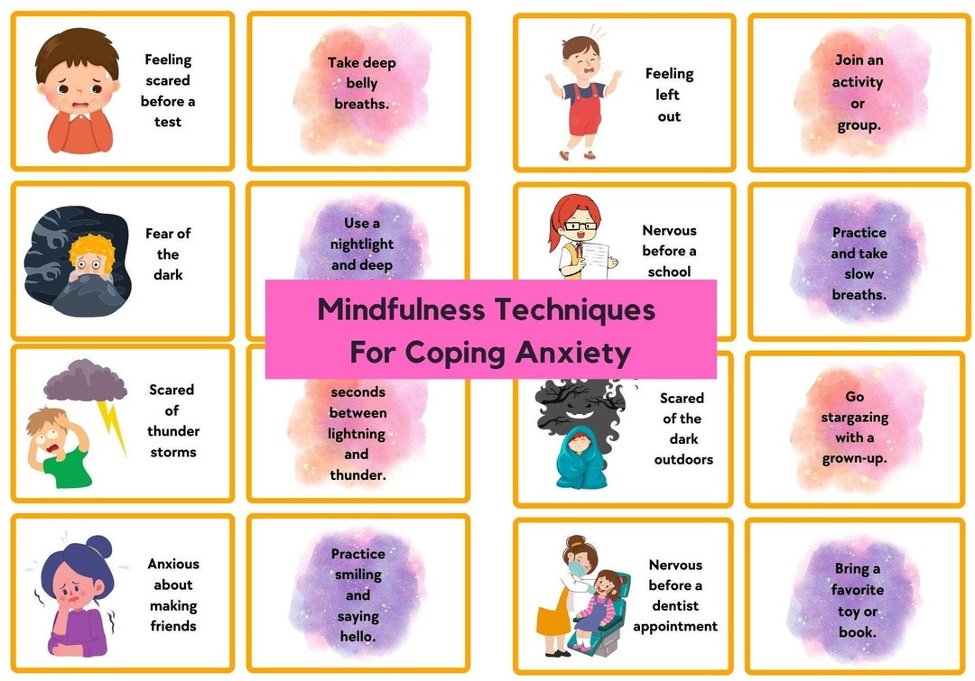 Anxiety Cards | Mindfulness Cards | Anxiety Flashcards | Coping ...