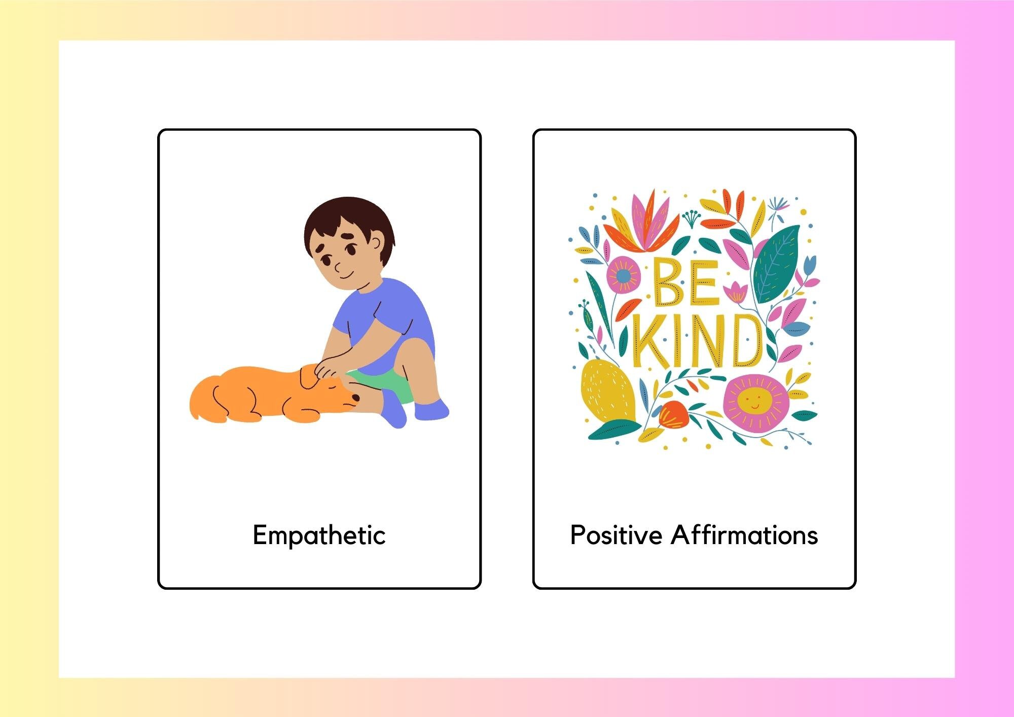 Kids Emotions Flashcards Calming Corner Flashcards Large Montessori ...