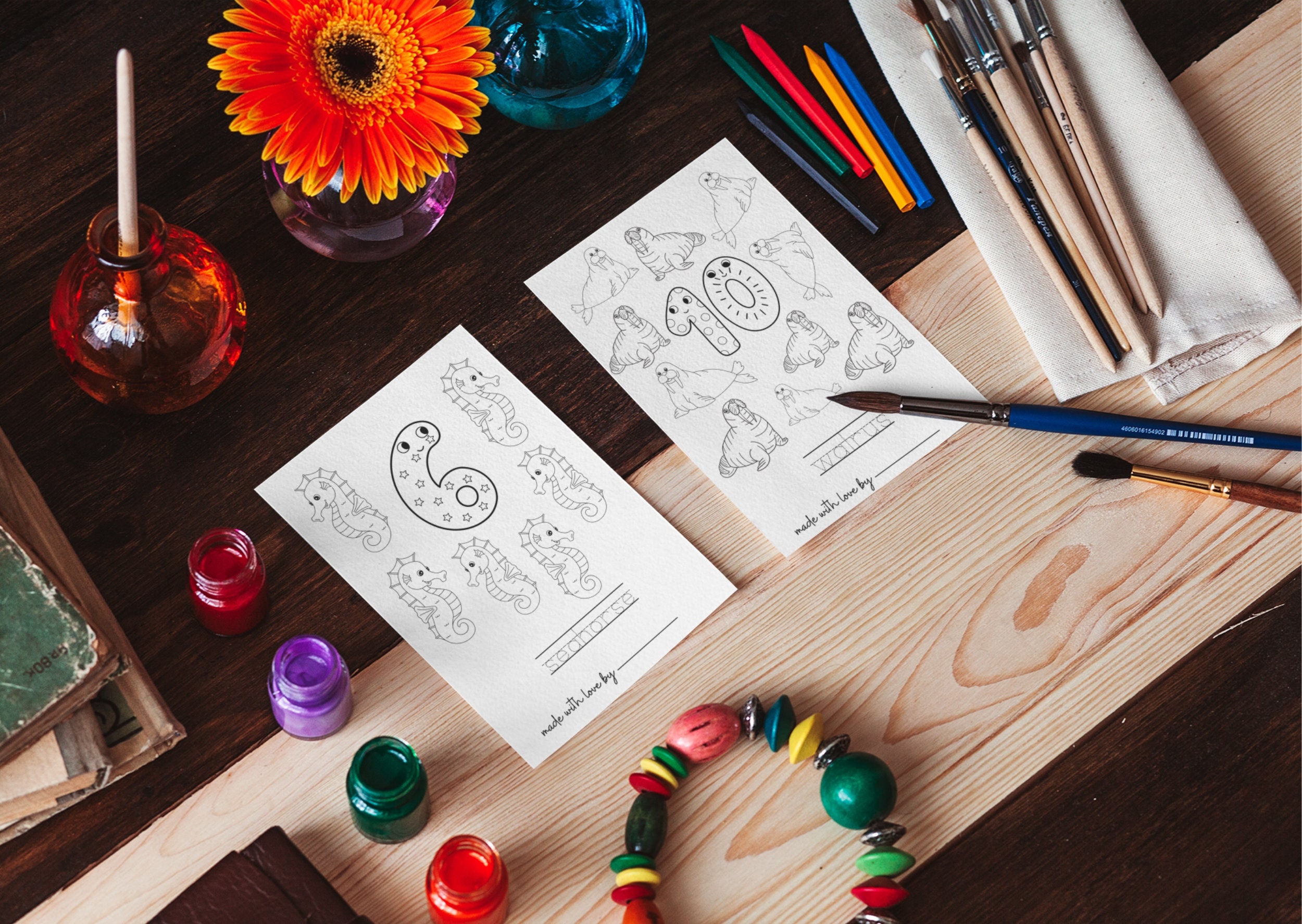 123 Coloring Book Baby's First 123 Book Baby Shower Coloring Pages Baby ...