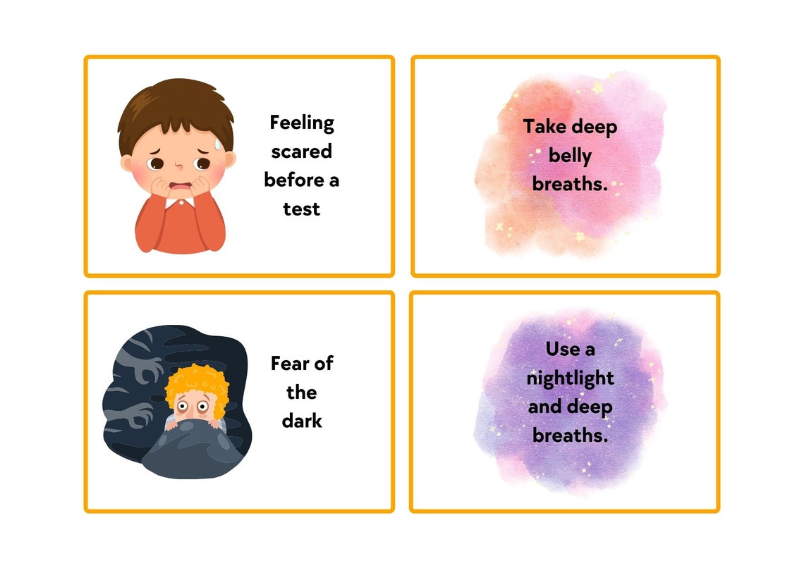 Anxiety Cards Mindfulness Cards Anxiety Flashcards Coping Strategies ...