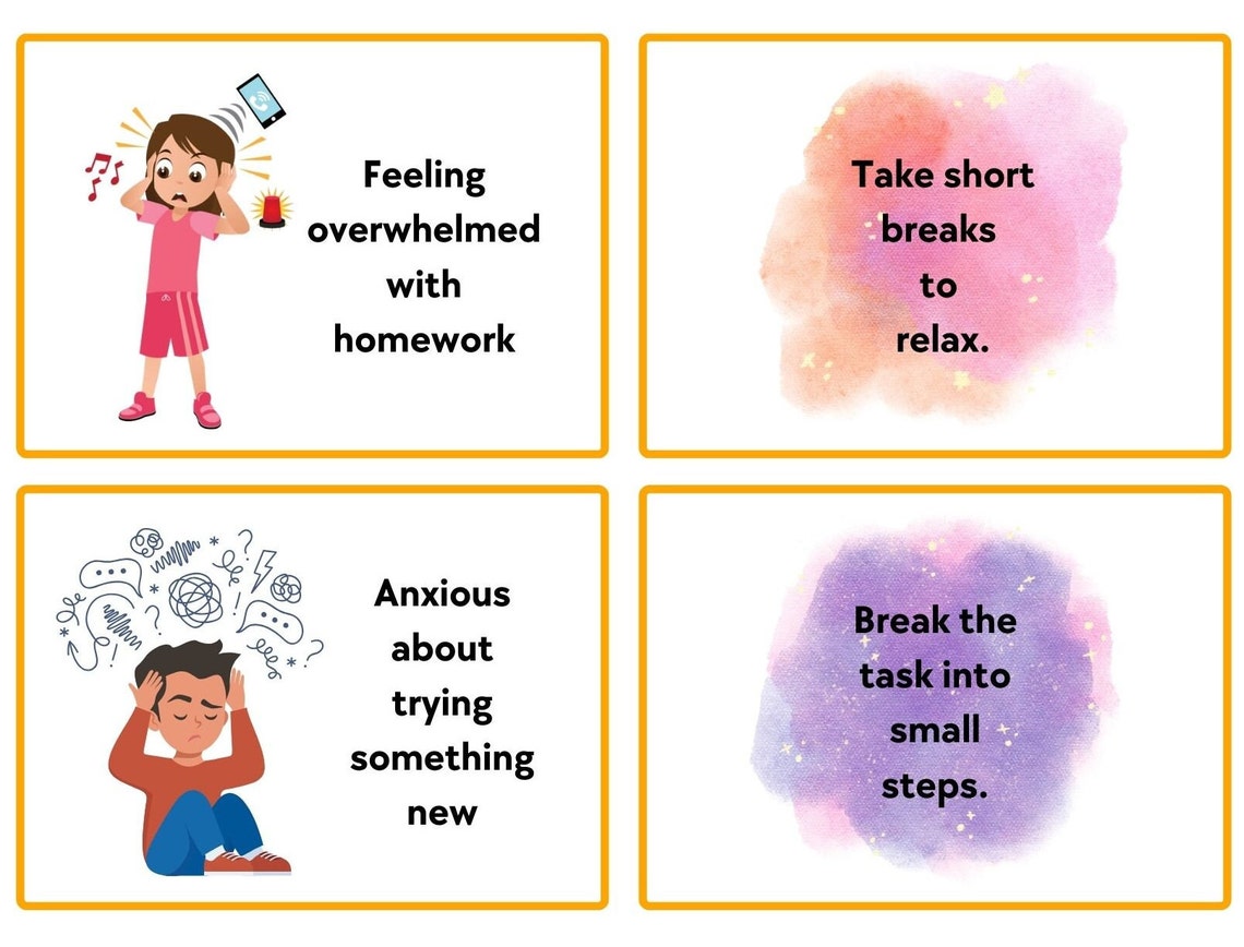 Calming Corner Cards | Anxiety Cards for Kids | Anxiety Flash Cards ...