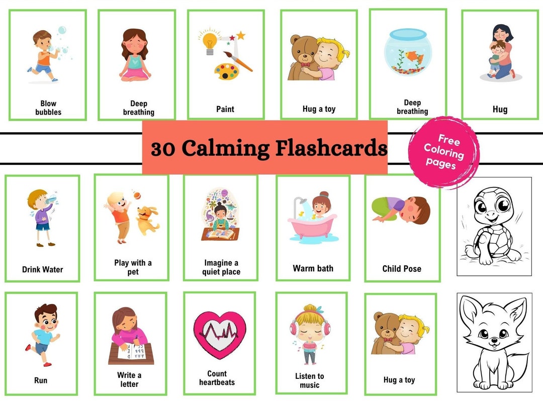 Calming Strategies | Calming Cards | Printable Flashcards | Flashcards ...