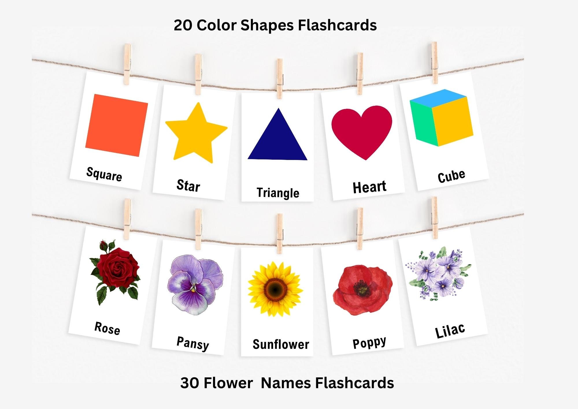 Flashcards for Kids Education Montessori Printable - Etsy