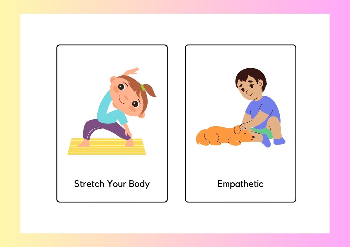 Kids Emotions Flashcards Calming Corner Flashcards Large Montessori ...