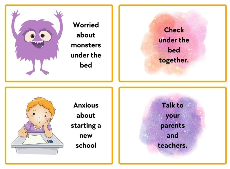 Calming Corner Cards | Anxiety Cards for Kids | Anxiety Flash Cards ...