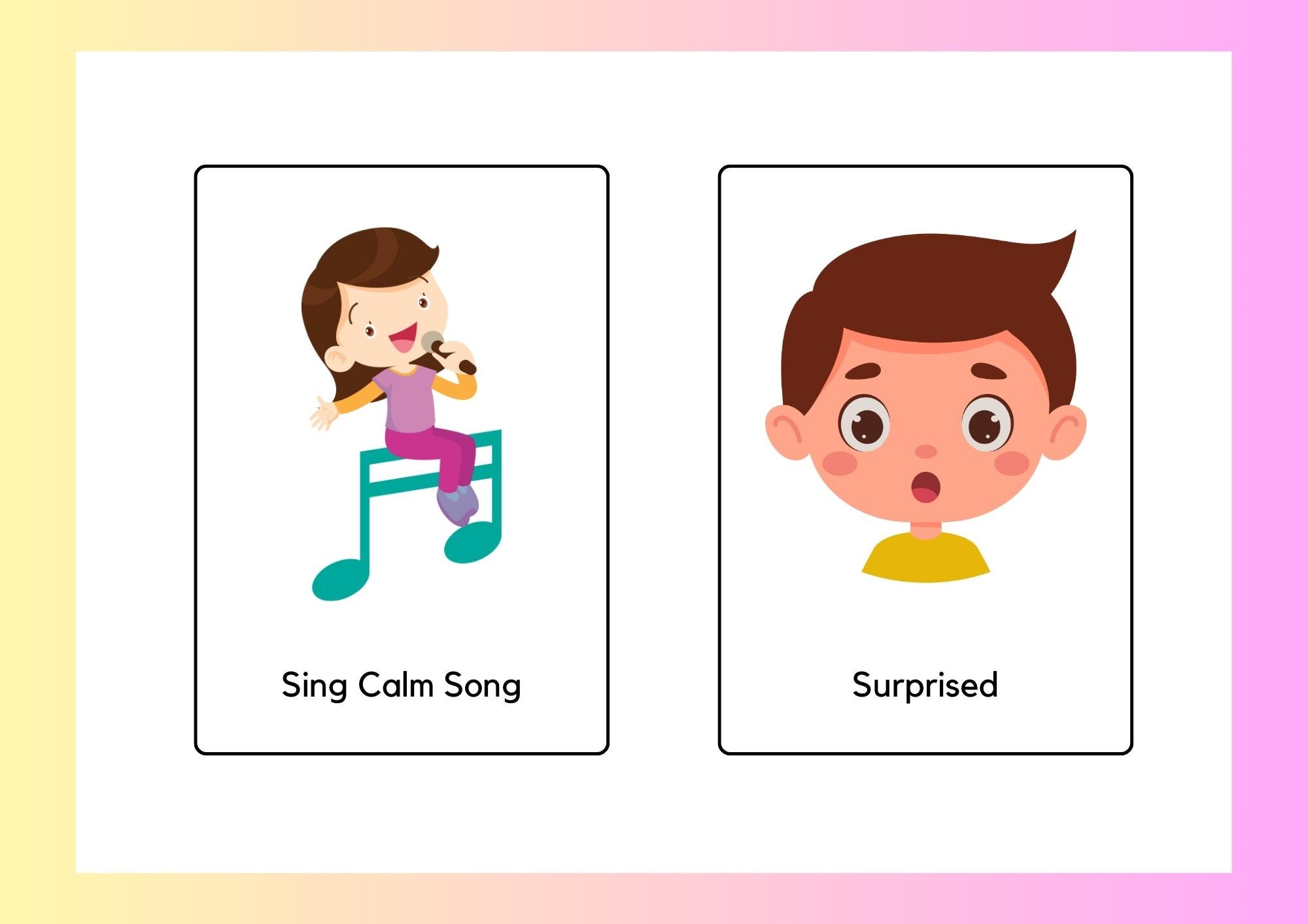 Kids Emotions Flashcards Calming Corner Flashcards Large Montessori ...