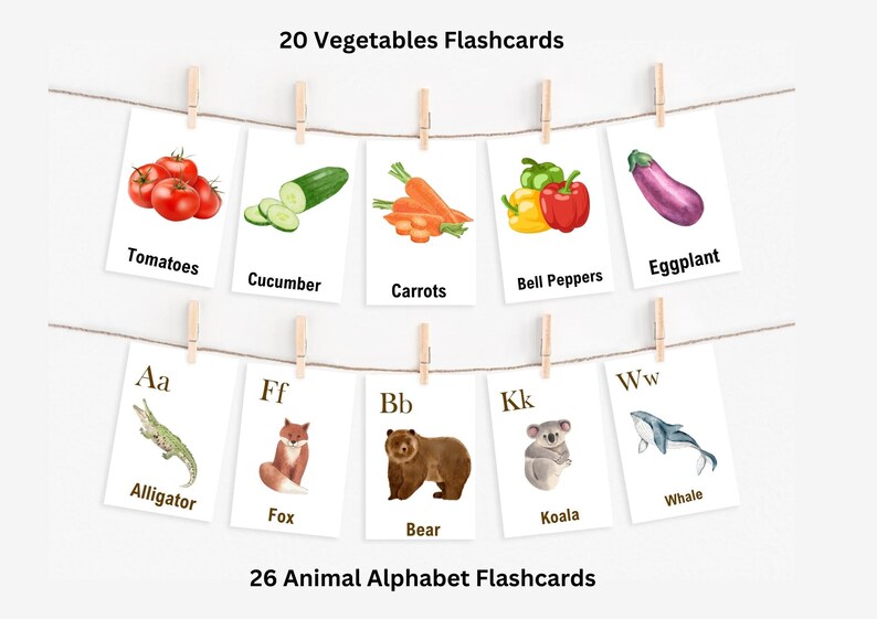 Flashcards for Kids Education Montessori Printable - Etsy