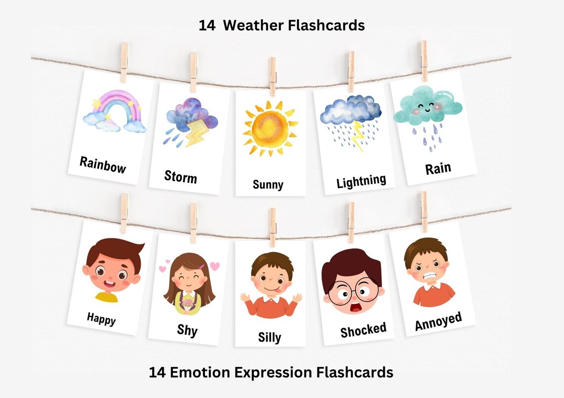Flashcards for Kids Education Montessori Printable - Etsy