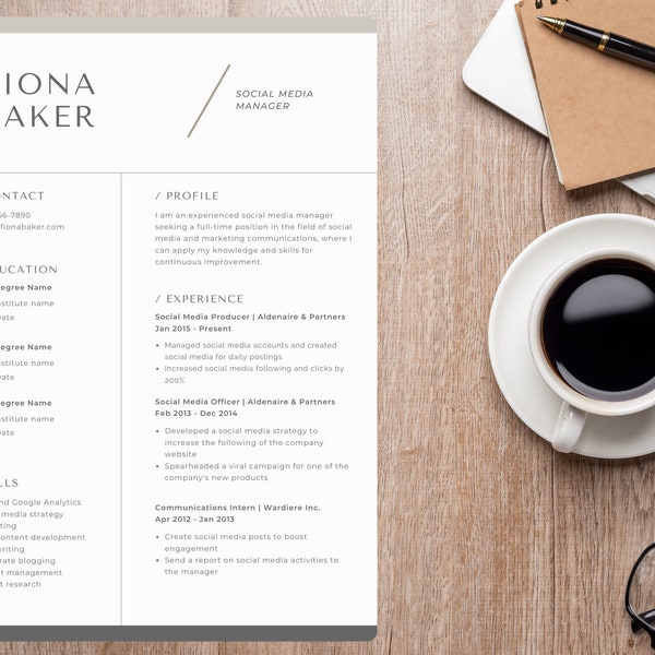 Resume Monogram - Etsy