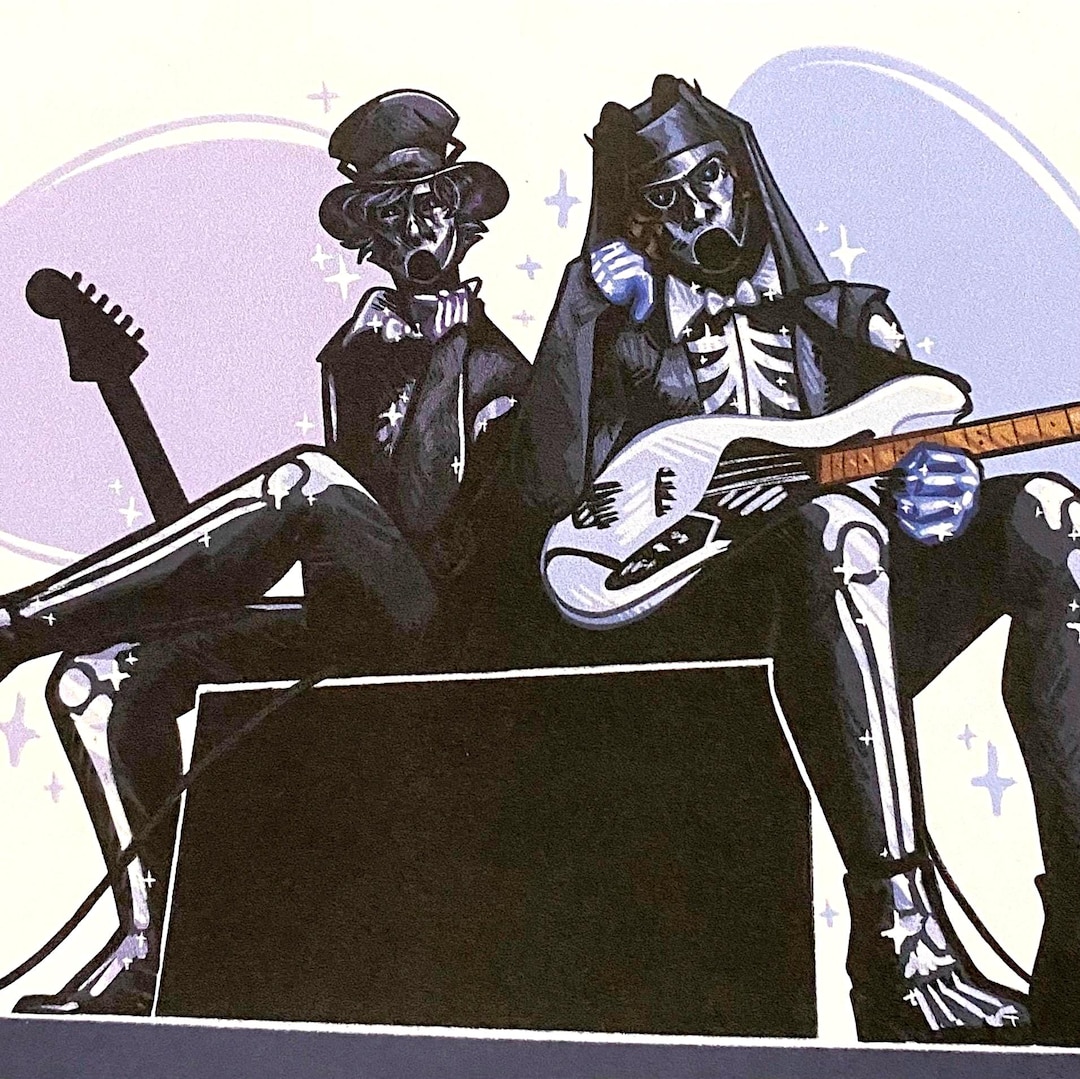 Nameless Ghouls Phantom and Rain Ghost Band Print - Etsy