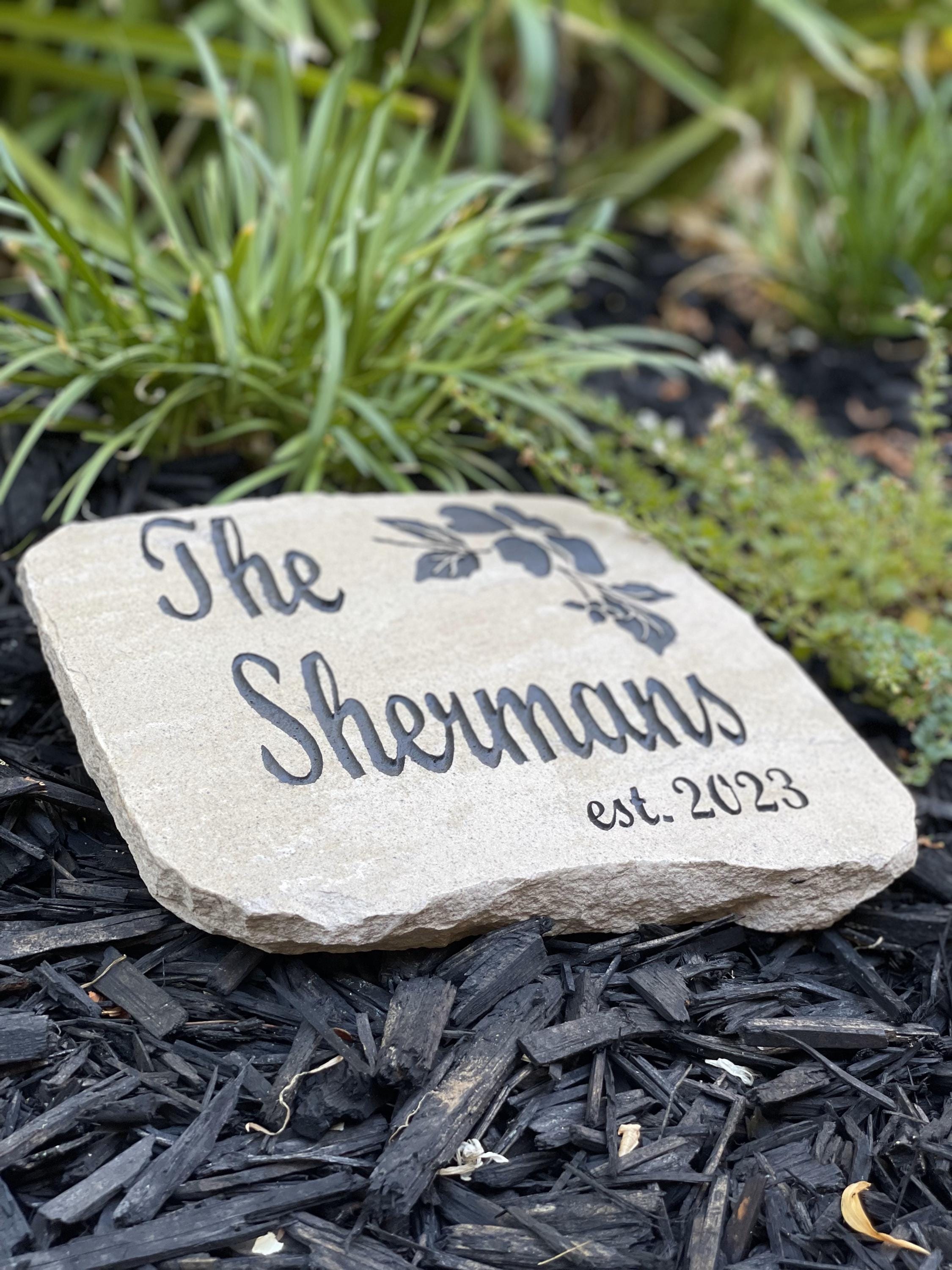 Custom Engraved Wedding Anniversary Sandstone Gift, Personalized Stone ...