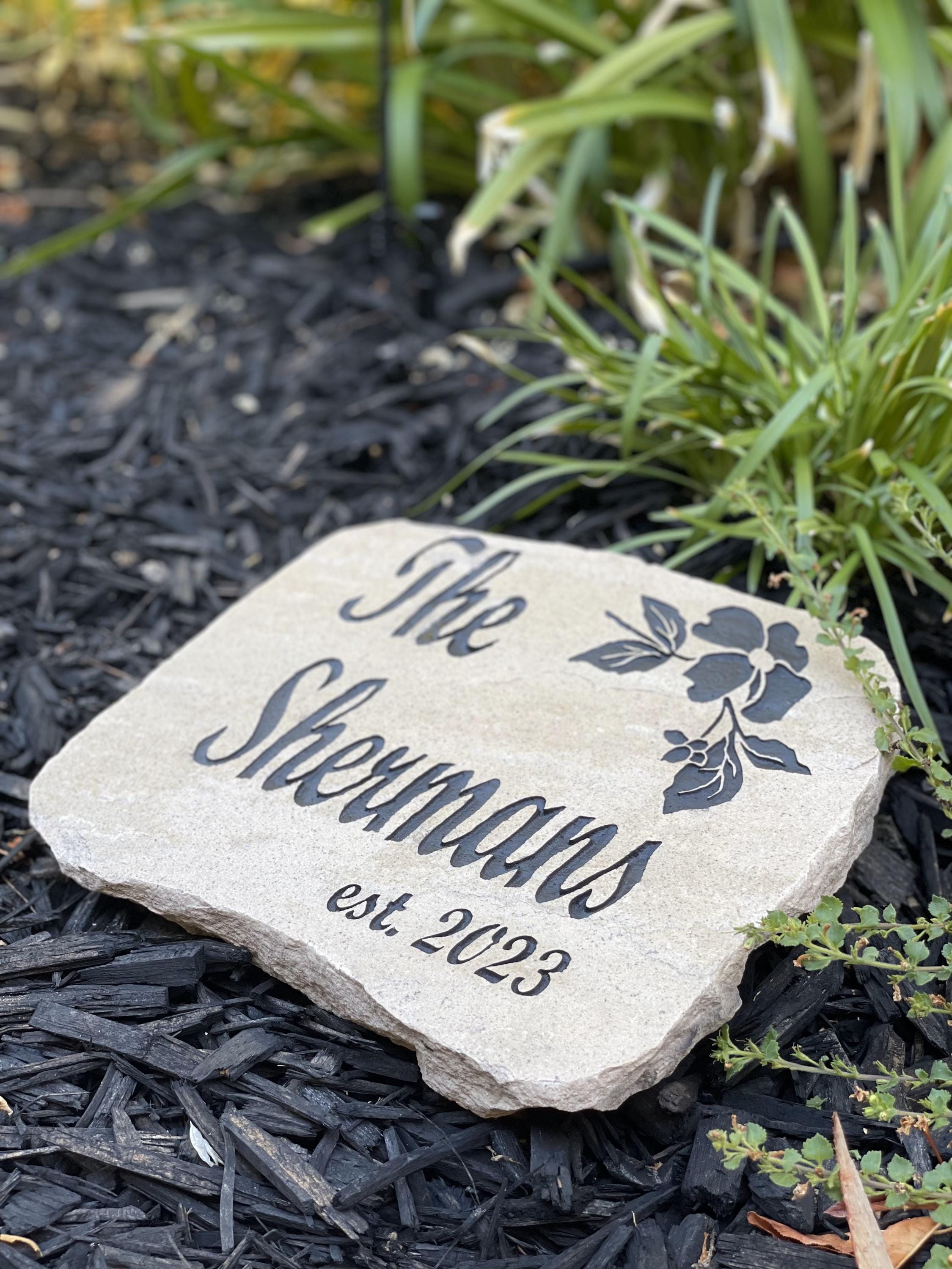 Custom Engraved Wedding Anniversary Sandstone Gift, Personalized Stone ...